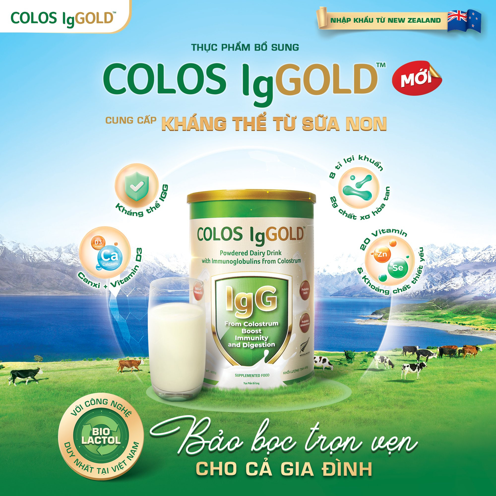 THỨC UỐNG DINH DƯỠNG COLOS IgGOLD™